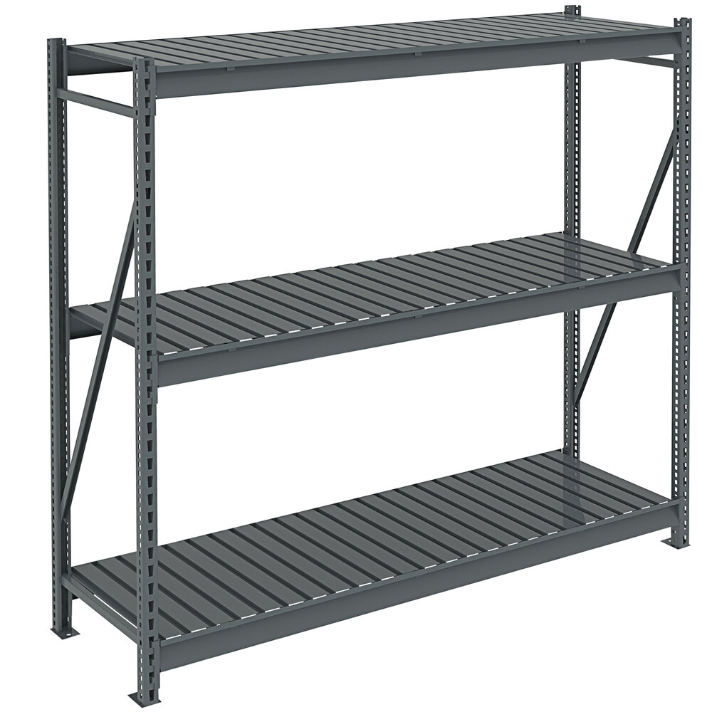 Tennsco 24" x 72" x 72" Medium Grey Bulk Storage Rack Unit with ...