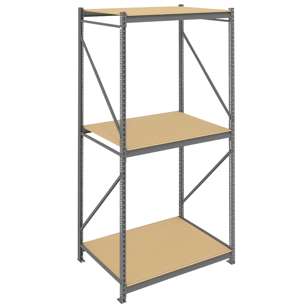 Tennsco 36 X 48 X 120 Dark Gray Bulk Storage Rack Unit With Tennsco 36 X 48 X 120 Dark Gray Bulk Storage Rack Unit With
