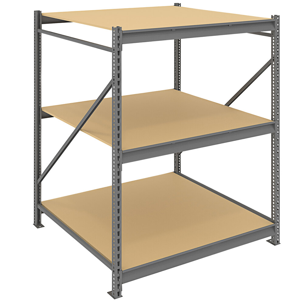 Tennsco 48" x 48" x 72" Medium Grey Bulk Storage Rack Unit with ...