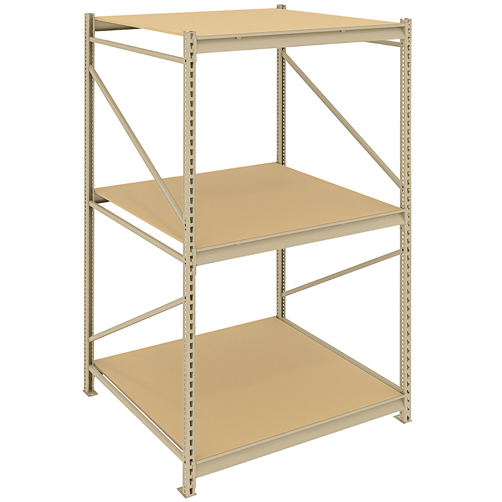 Tennsco 48 X 48 X 96 Beige Bulk Storage Rack Unit With Particleboard