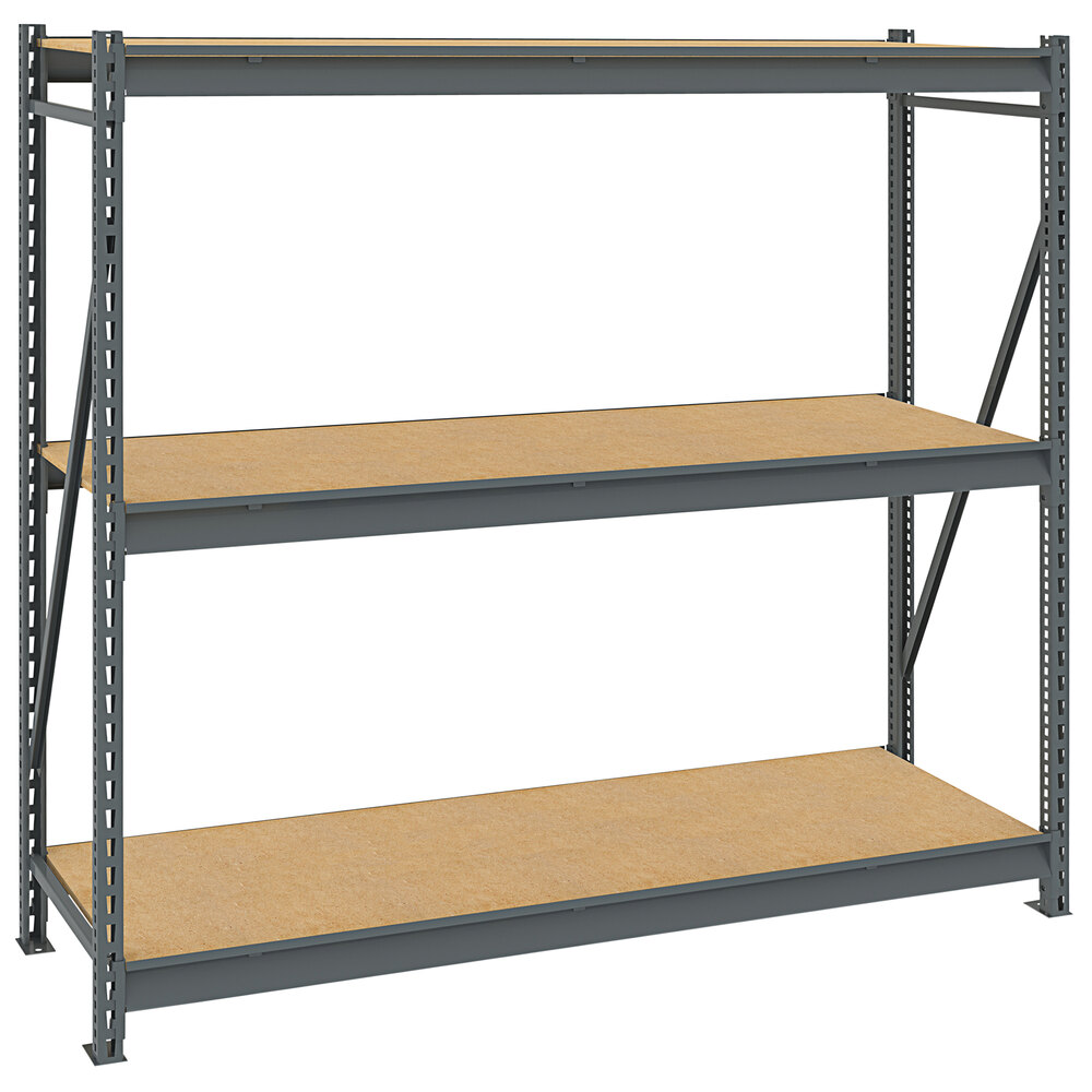 Tennsco 24" x 72" x 72" Medium Grey Bulk Storage Rack Unit with ...