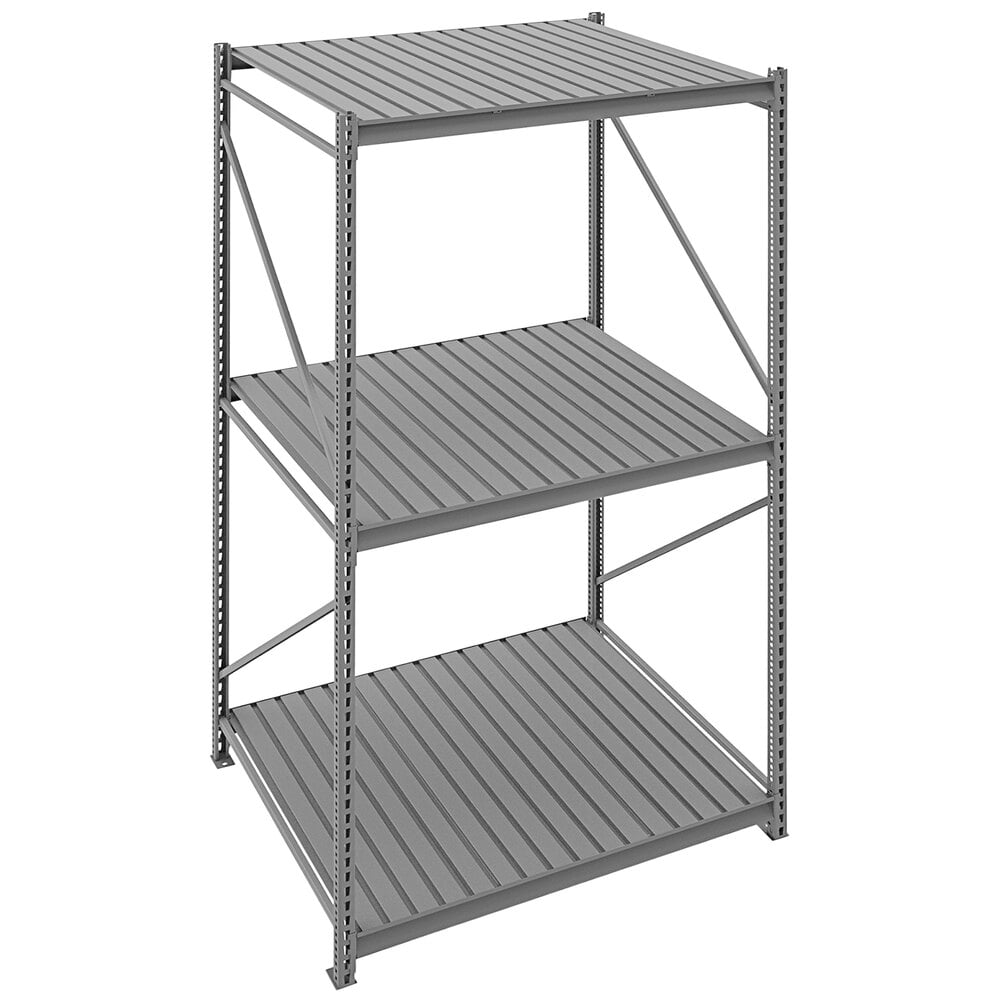 Tennsco 48" x 48" x 120" Medium Gray Bulk Storage Rack Unit with ...