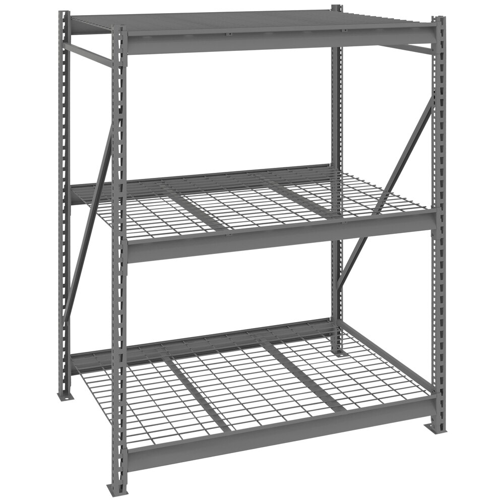Tennsco 36 X 48 X 72 Dark Gray Bulk Storage Rack Unit With Wire Tennsco 36 X 48 X 72 Dark Gray Bulk Storage Rack Unit With Wire