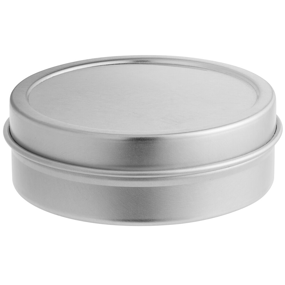 2 oz. Silver Flat Tin with Slip Cover - 432/Case