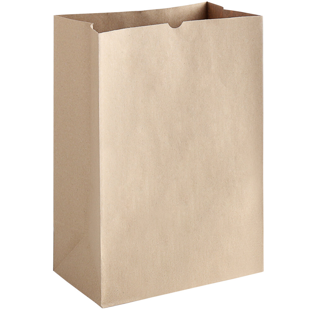 Choice 1/6 70 lb. Natural Kraft Extra Heavy-Duty Paper Barrel Sack ...