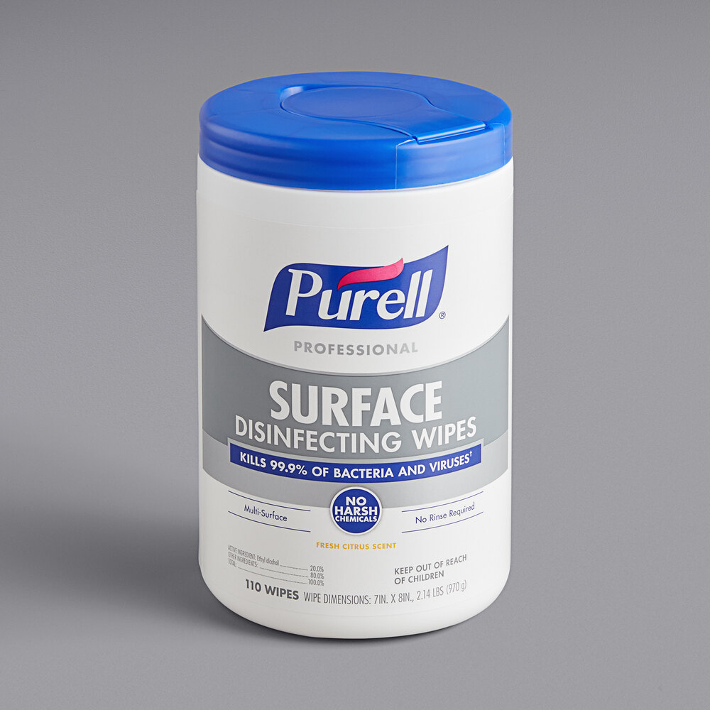 Purell® 9342-06 110 Count Professional Surface Disinfecting Wipes - 6/Case
