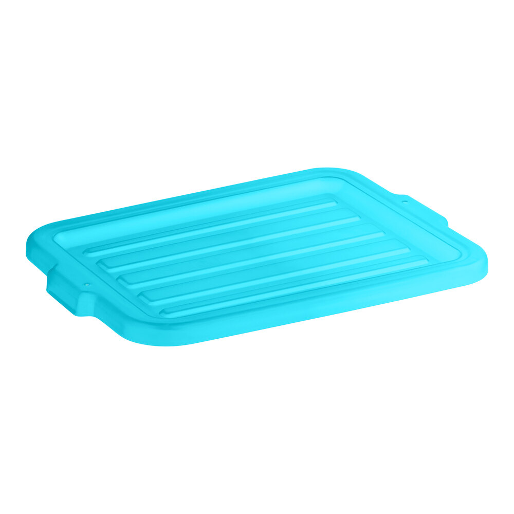 Vigor 20" x 15" Blue Heavy-Duty Polypropylene Bus Tub Lid / Storage Box Lid
