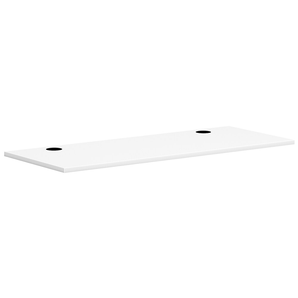 HON Mod 60" x 24" x 1" Simply White Rectangular Worksurface