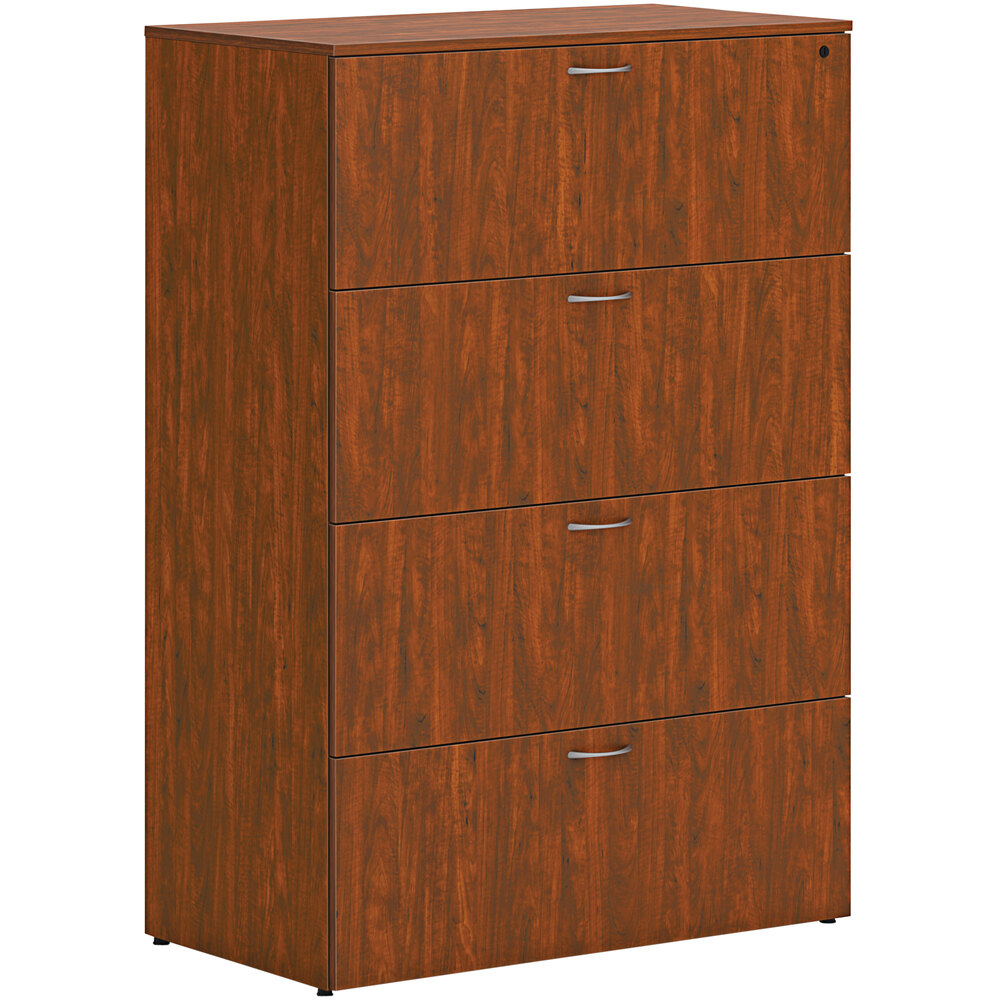 HON Mod 36" x 20" x 53" Russet Cherry Lateral File Cabinet with 4 ...