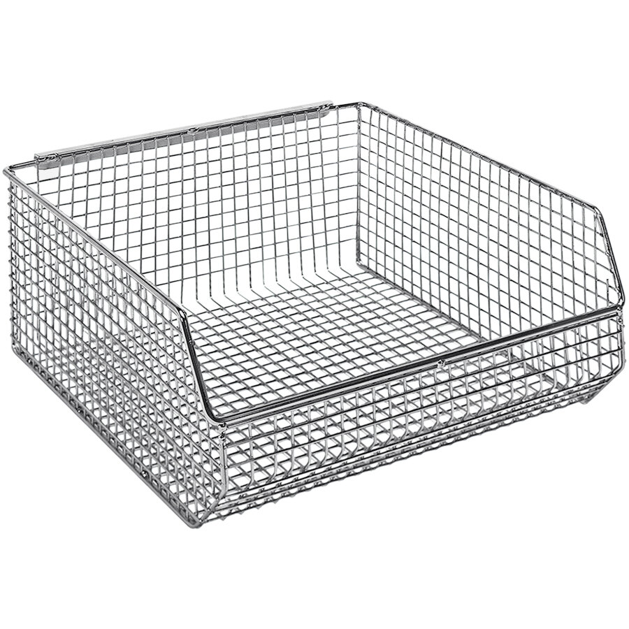Quantum 10 3/4" x 11" x 5" Chrome Wire Mesh Bin QMB535C
