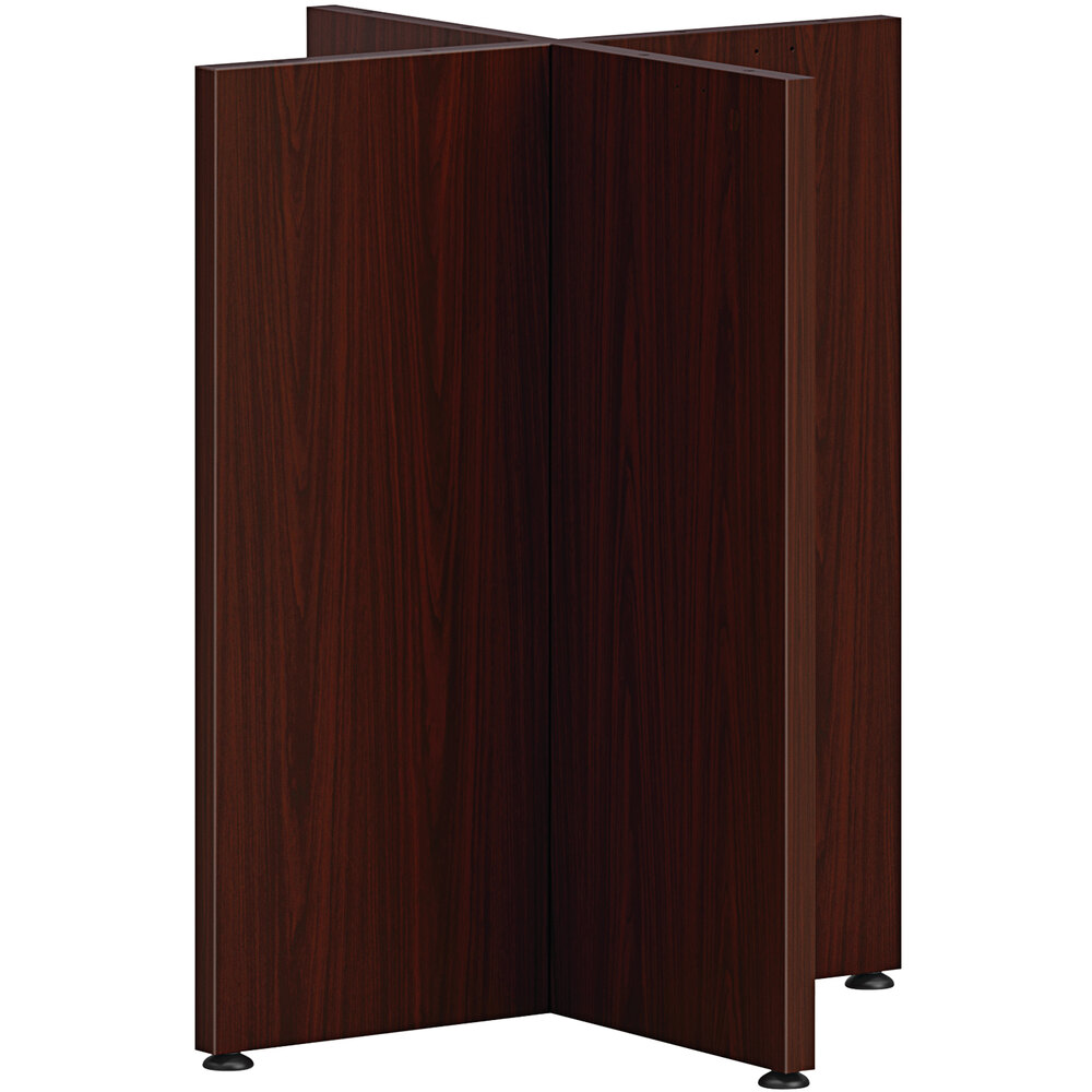 HON Mod Traditional Mahogany Laminate X-Base for 36" Round Conference ...
