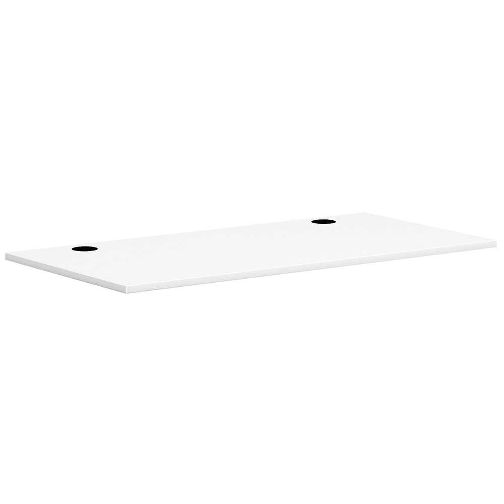 HON Mod 60" x 30" x 1" Simply White Rectangular Worksurface