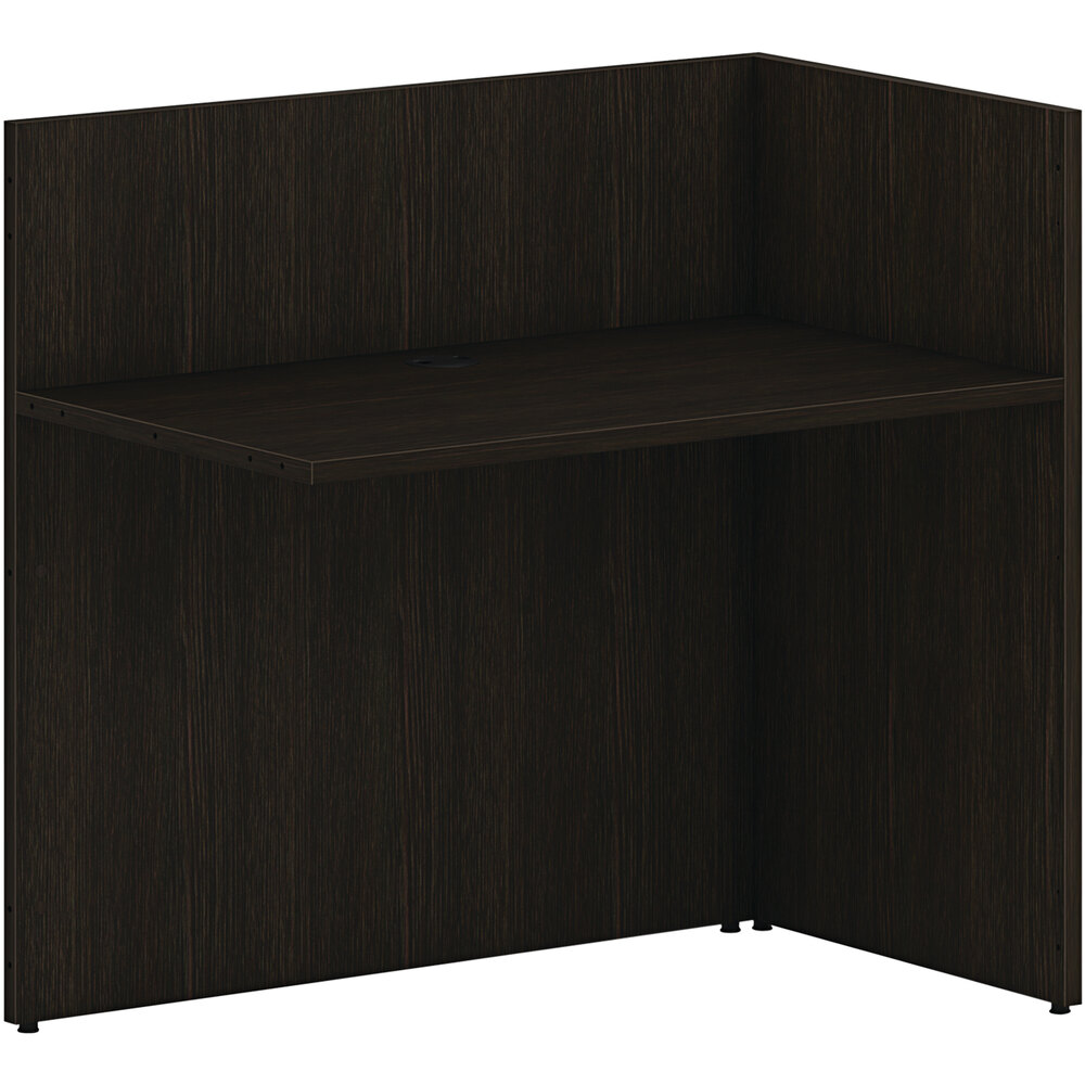 HON Mod 42" x 25" x 41" Java Oak Reception Desk Return Shell