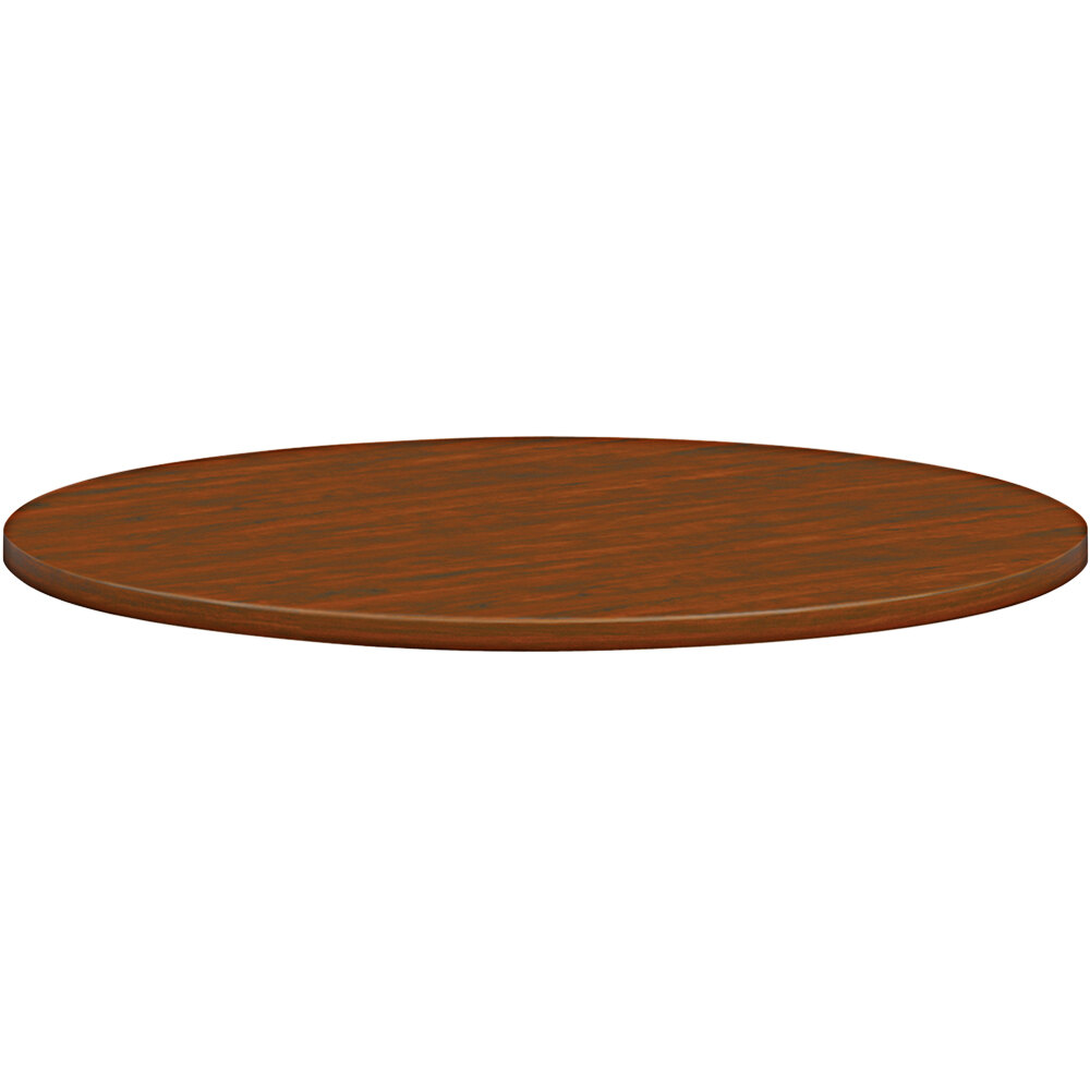 HON Mod 36" Round Russet Cherry Laminate Conference Table Top