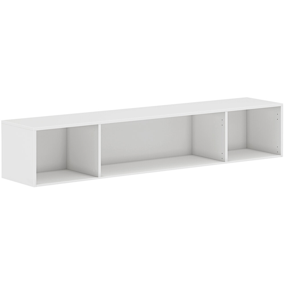 HON Mod 72" x 14" x 39 3/4" Simply White Wall Mounted Laminate Open ...