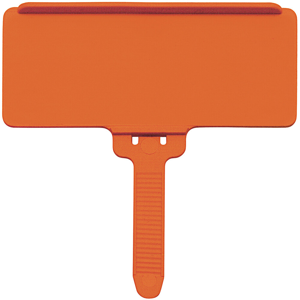 Quantum 3" x 1 3/8" Orange Hanging Label Tag - 25/Pack