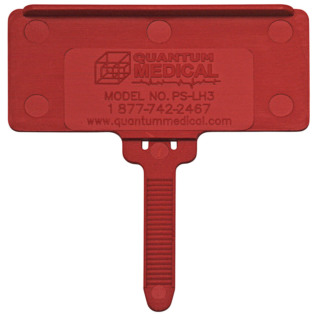 Quantum 3" x 1 3/8" Red Hanging Label Tag - 25/Pack