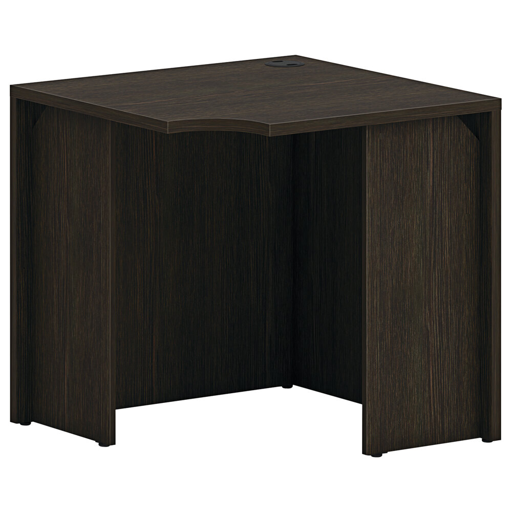 HON Mod 30" Square Java Oak Laminate Corner Desk Shell
