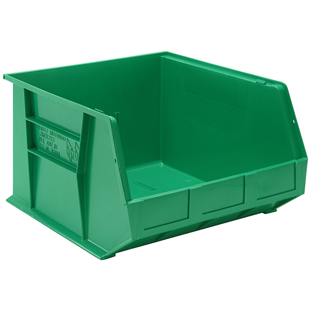 Quantum 18" x 16 1/2" x 11" Green Hanging Bin QUS270GN
