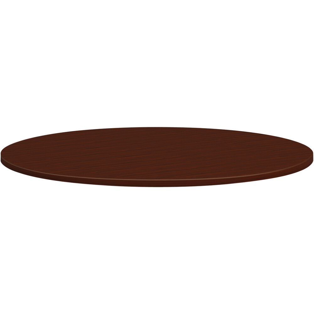 HON Mod 48" Round Traditional Mahogany Laminate Conference Table Top