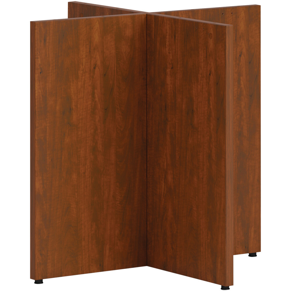 HON Mod Russet Cherry Laminate X-Base for 48" Round Conference Table Tops