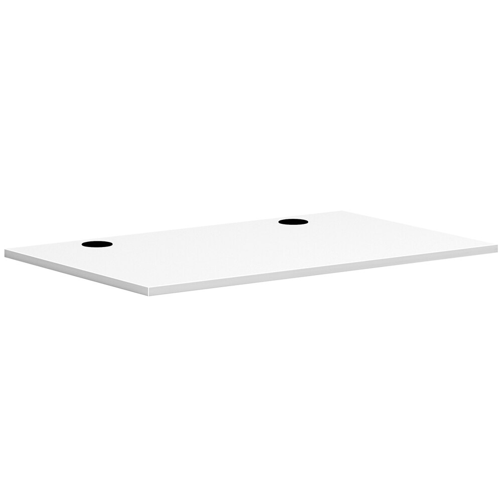 HON Mod 48" x 30" x 1" Simply White Rectangular Worksurface