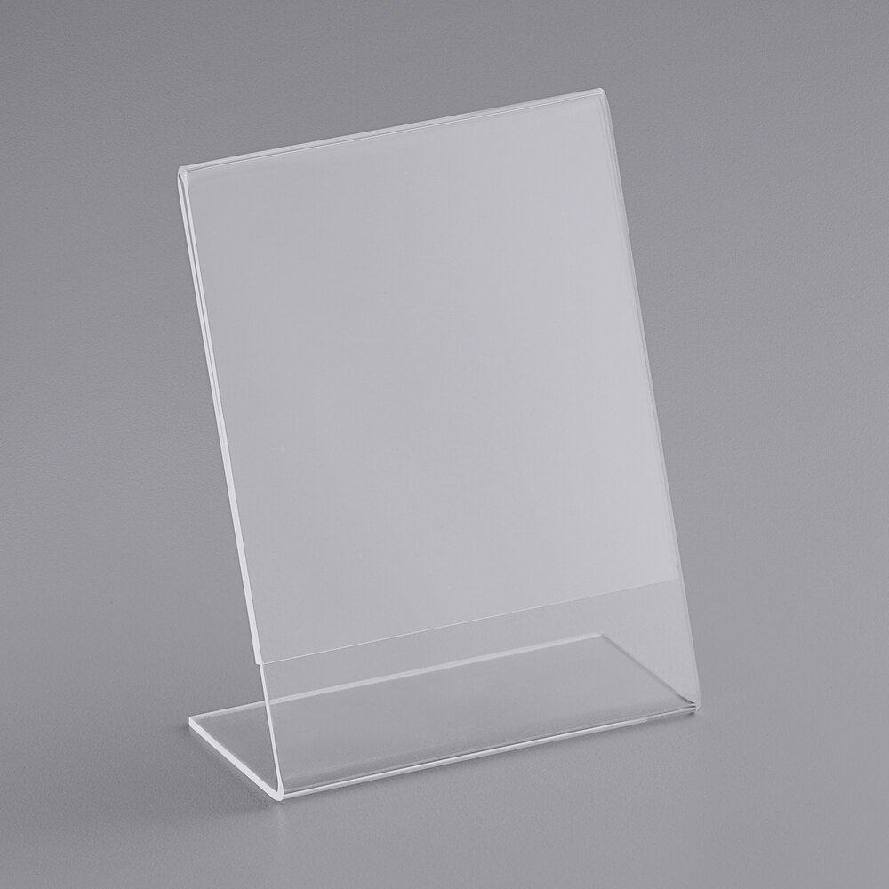Deflecto 3" x 4" Clear Mini Tabletop Sign Holder 20006 - 10/Pack
