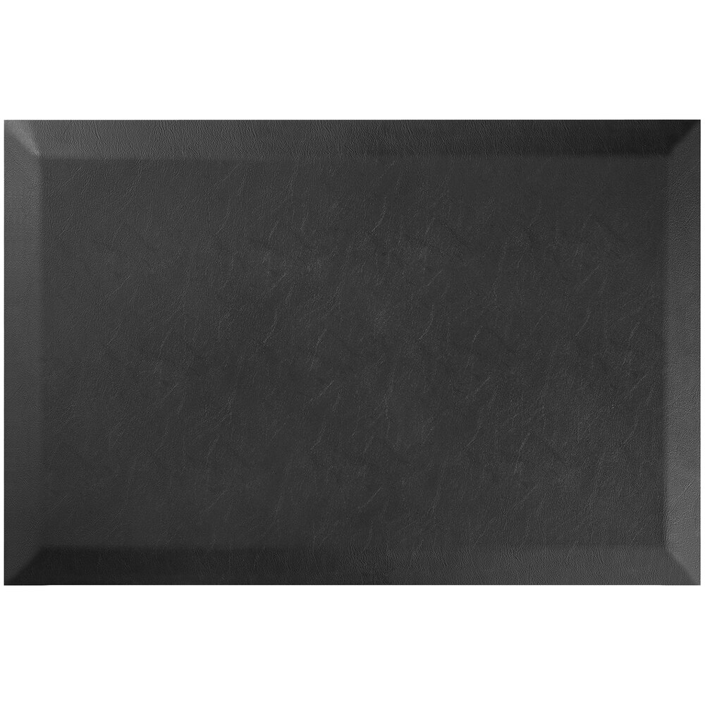 Deflecto 2' x 3' Black Rectangle Anti-Fatigue Standing Mat