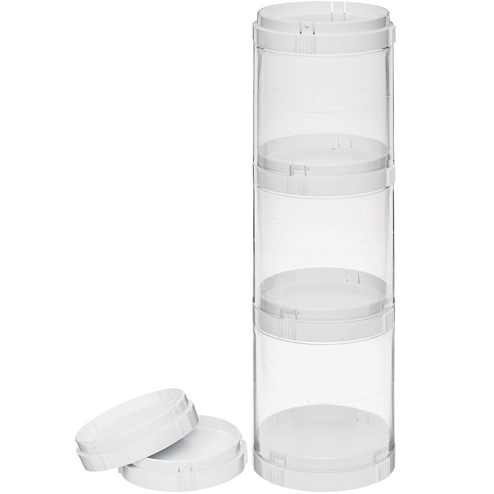 Deflecto 3" x 11 1/8" 3-Canister Interlocking Stacking Organizer