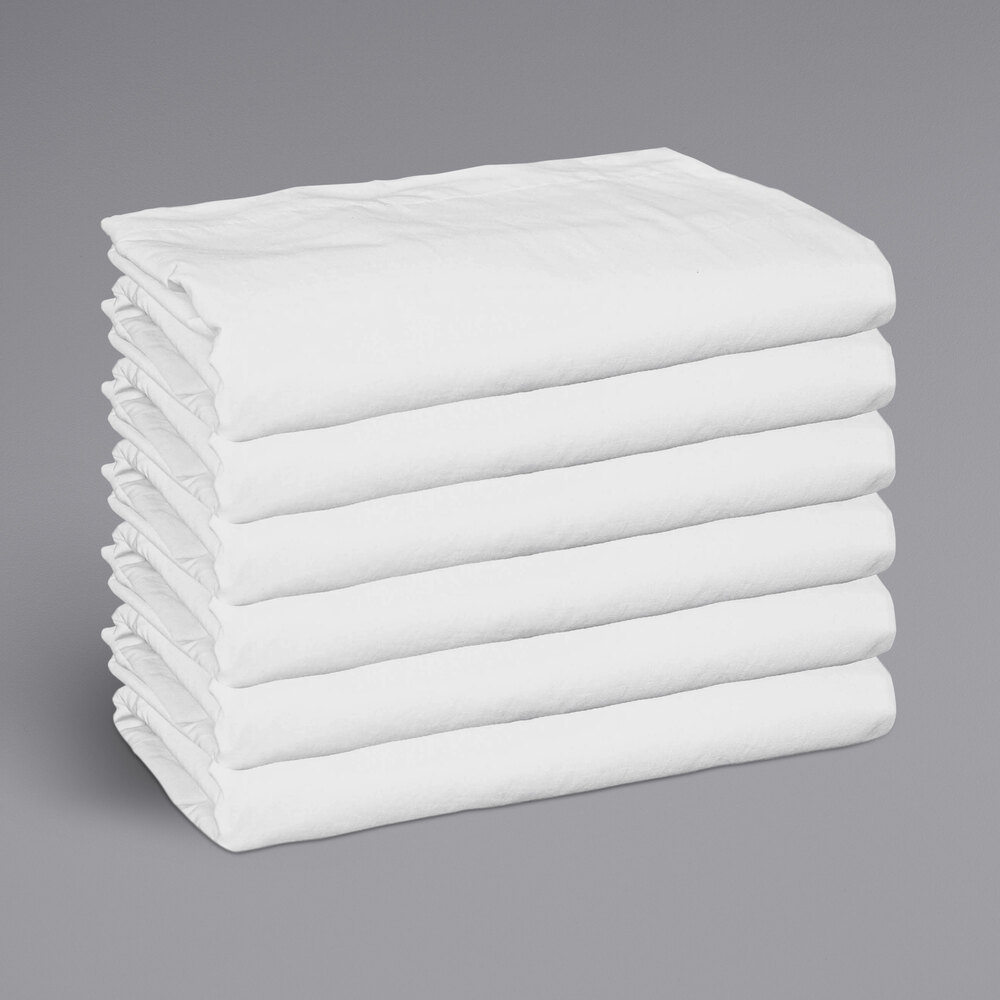 Hospeco White Cotton / Polyester 200 Thread Count Full Size Fitted ...