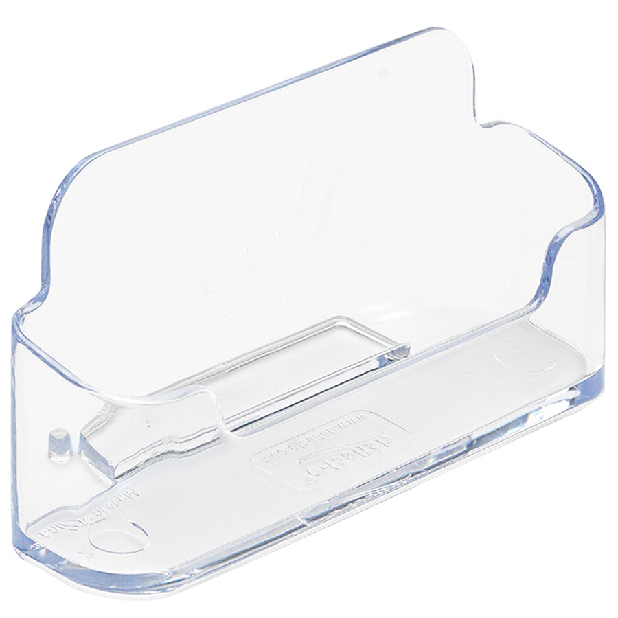 Deflecto 1 7/8" x 3 3/4" x 1 1/2" Clear Business Card Holder - 2/Pack