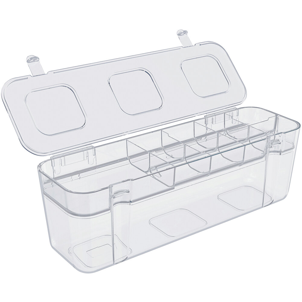 Deflecto 13 1/8" x 4 1/4" x 4 7/16" Caddy Container with Storage Tray