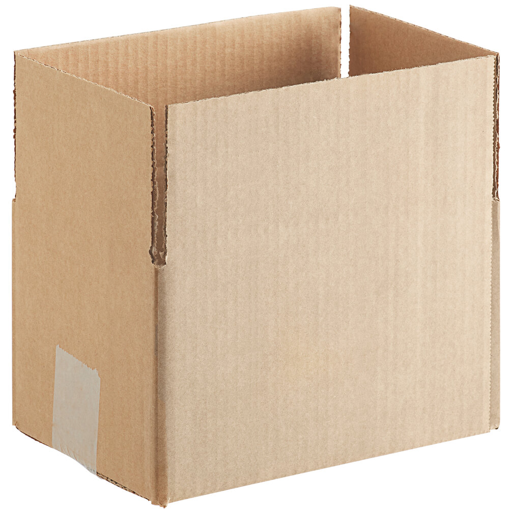 Lavex 10" x 10" x 7" Kraft Corrugated RSC Shipping Box - 25/Case