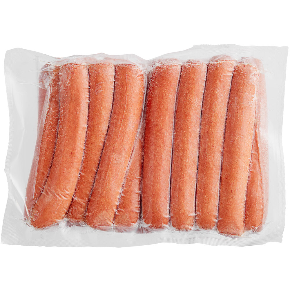 Nathan's Famous 6 3/4" 5/1 Beef Franks - 50/Case