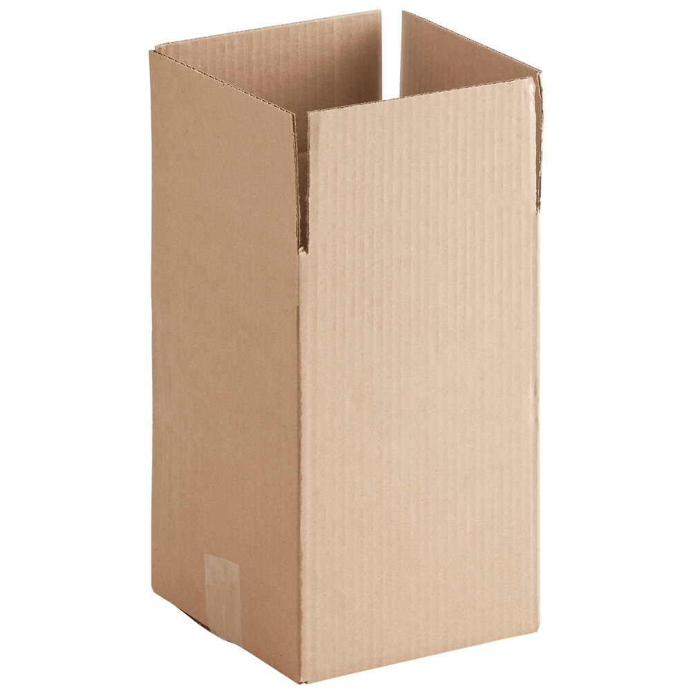 Lavex 10" x 10" x 14" Kraft Corrugated RSC Shipping Box - 25/Case