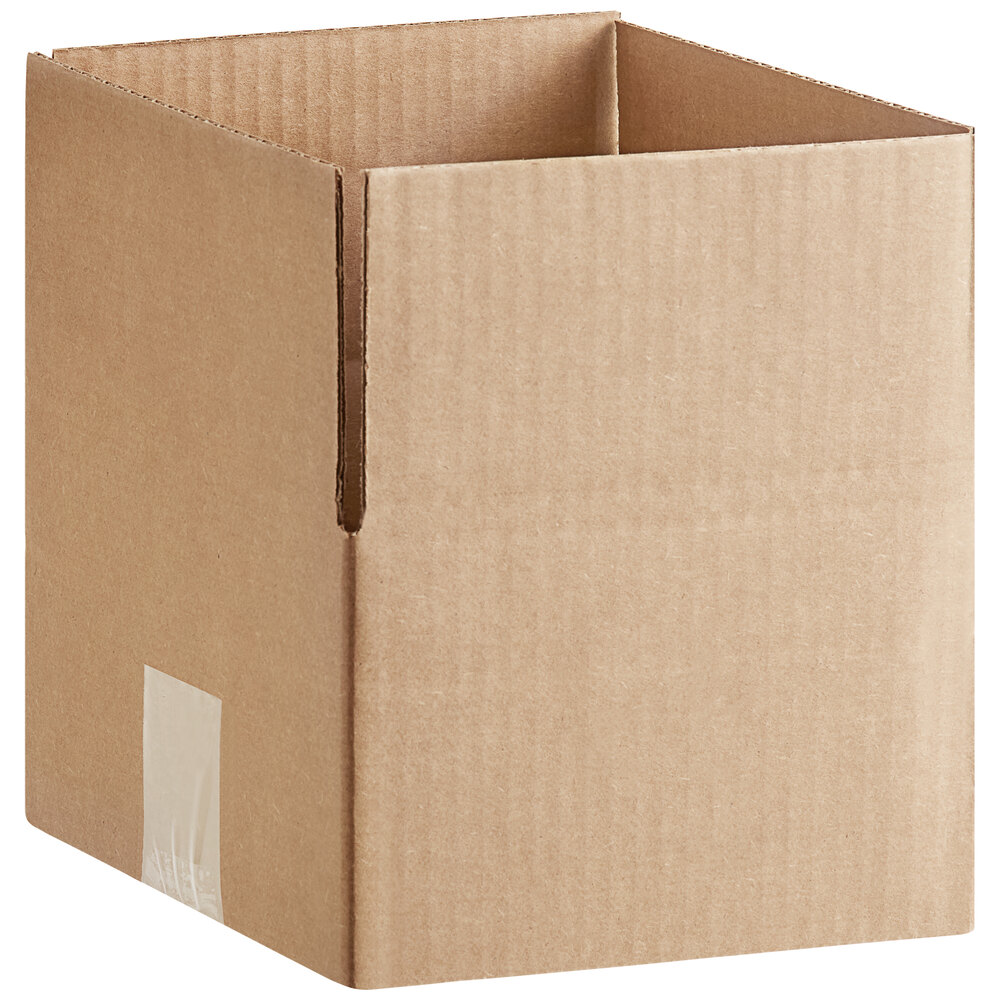 Lavex 11" x 11" x 7" Kraft Corrugated RSC Shipping Box - 25/Case