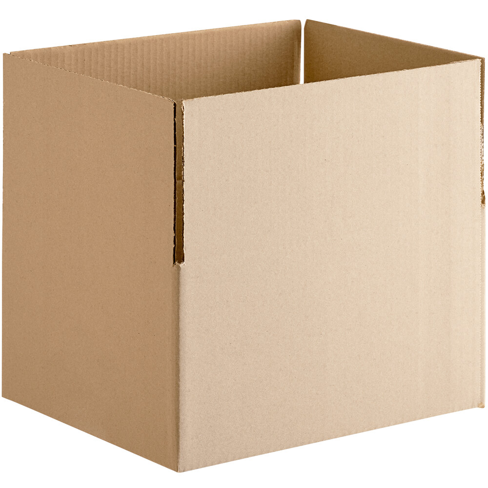 Lavex 12" x 9" x 4" Kraft Corrugated RSC C Flute Shipping Box - 25/Case