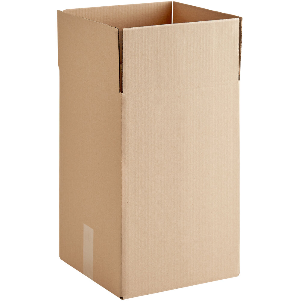 Lavex 12" x 12" x 14" Kraft Corrugated RSC Shipping Box - 25/Case