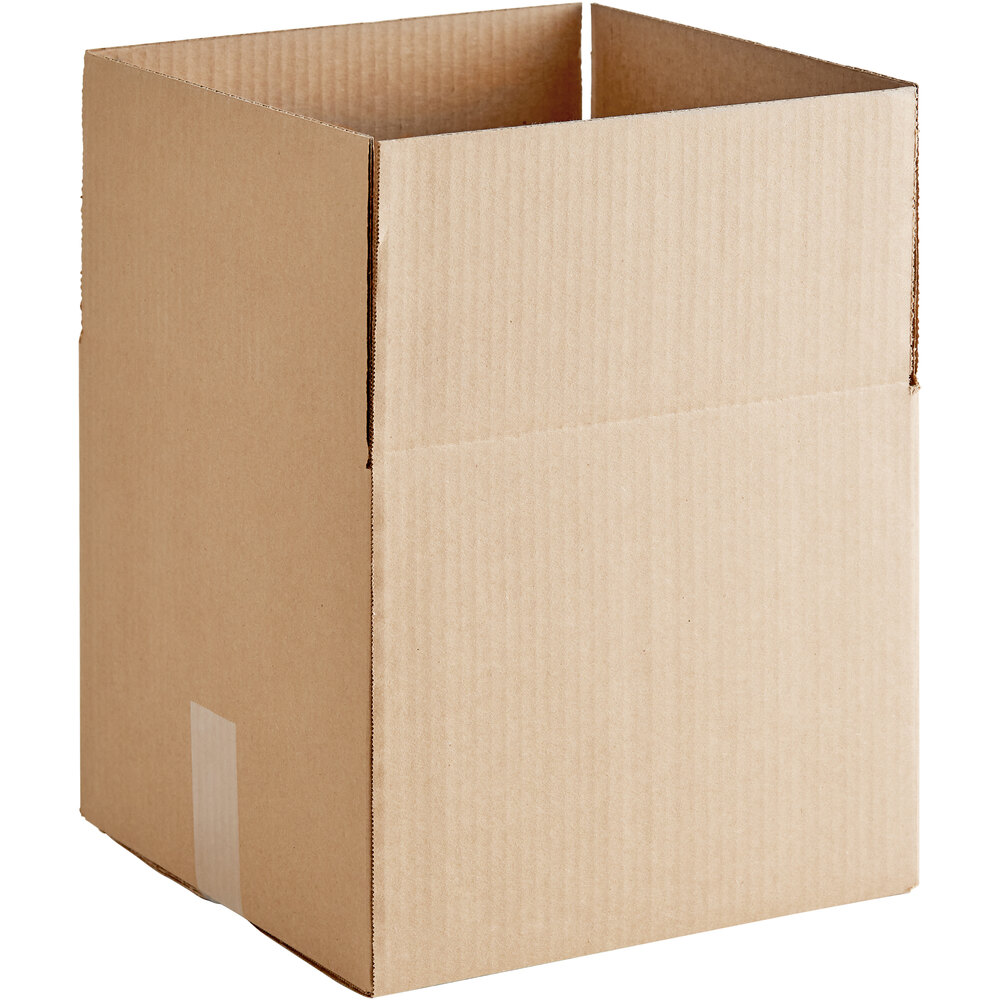 Lavex 12" x 12" x 9" Kraft Corrugated RSC Shipping Box - 25/Case