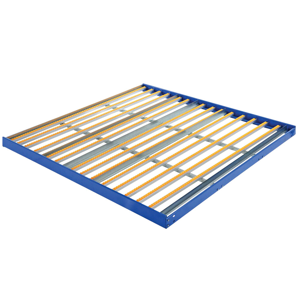 Vestil 96" x 96" Blue Steel Pallet Rack Gravity Flow Shelf GFL-9696