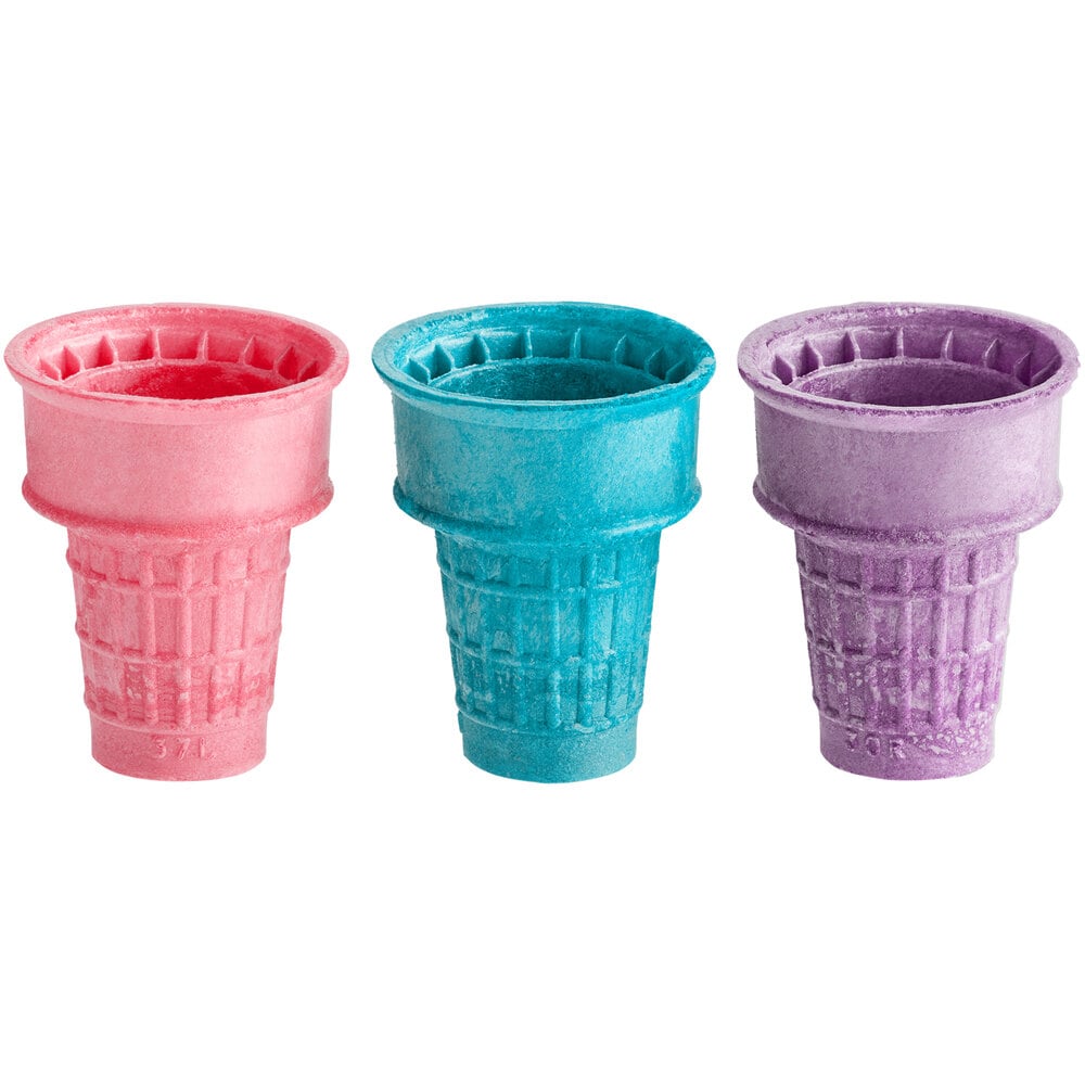 JOY Assorted Color Flat Bottom Cake Cone - 216/Case