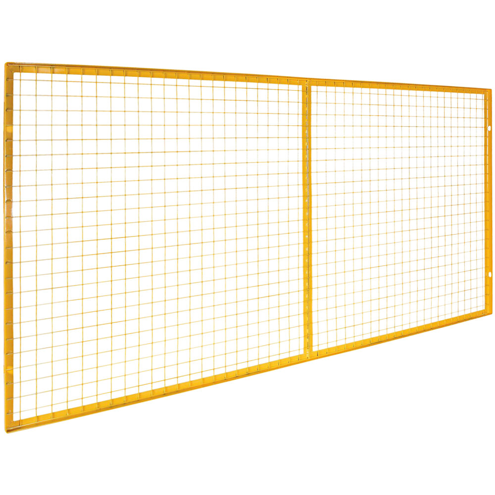Vestil 110 3/16" x 48 1/2" Yellow Steel Pallet Rack Back Guard PRSN-108-4