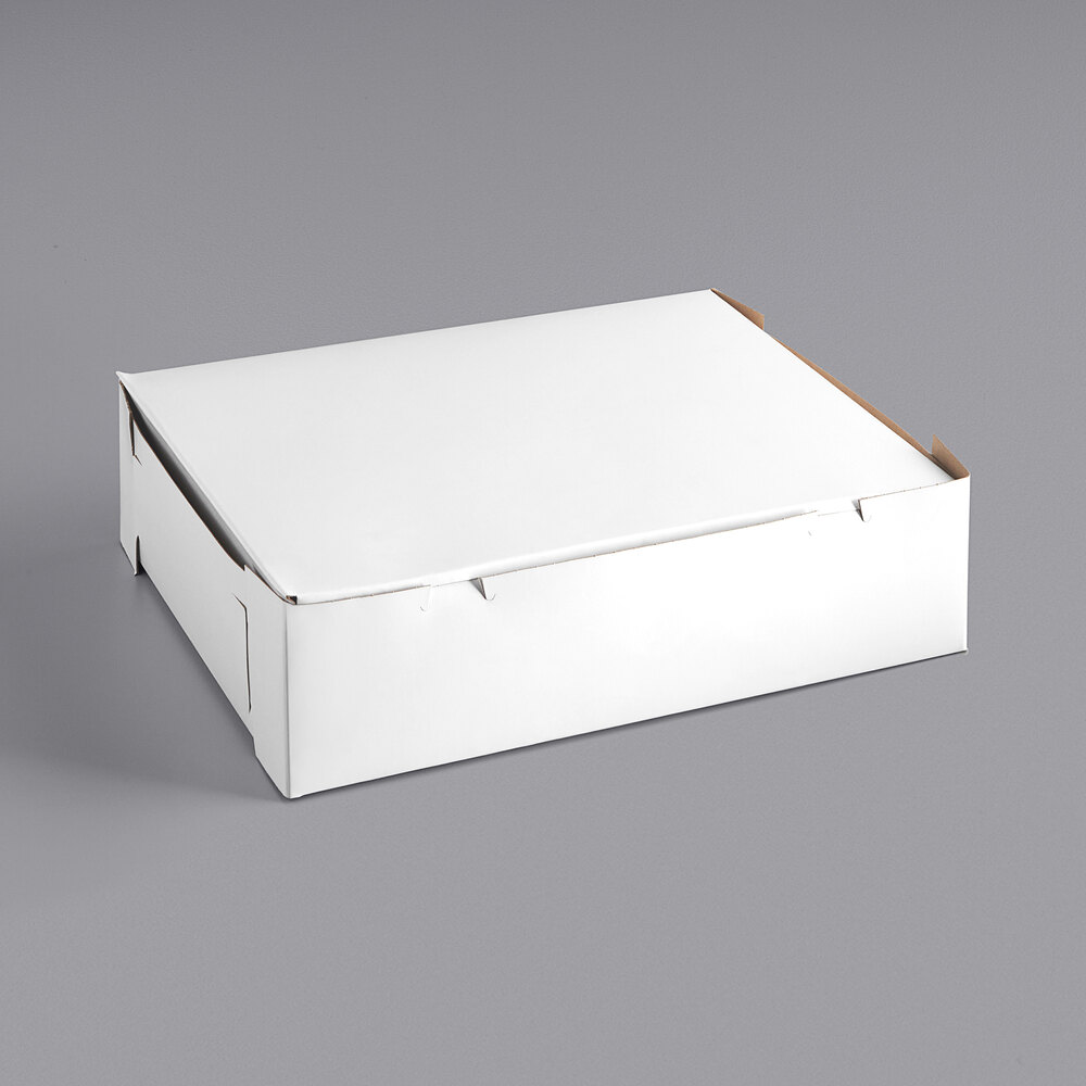 18" x 14" x 5" White Half Sheet Cake / Bakery Box - 50/Bundle