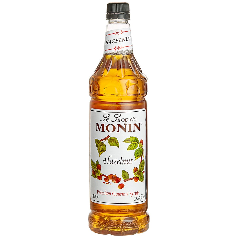 Monin Premium Hazelnut Flavoring Syrup 1 Liter - 4/Case