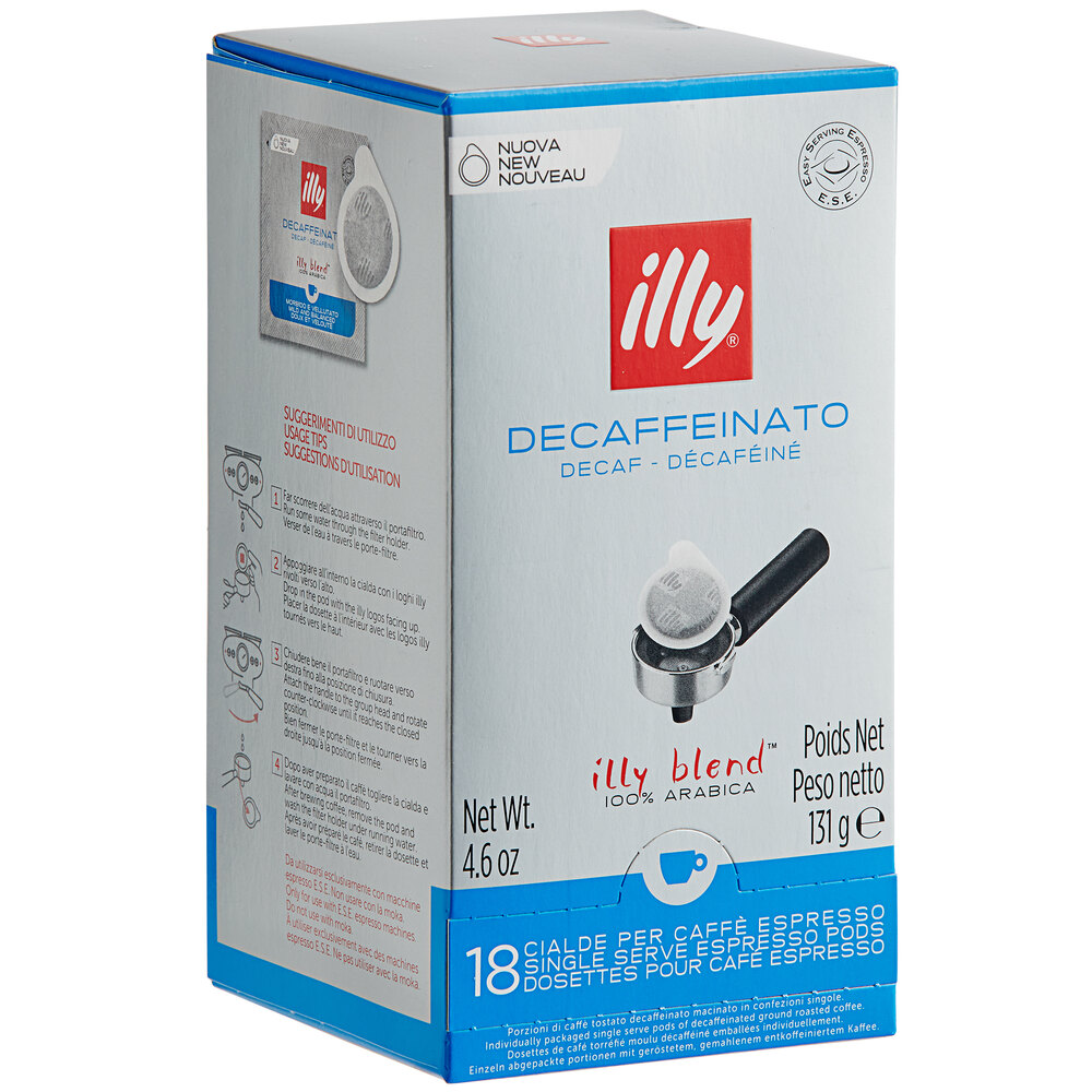illy Decaf Classico Single Serve Espresso Pods - 18/Box