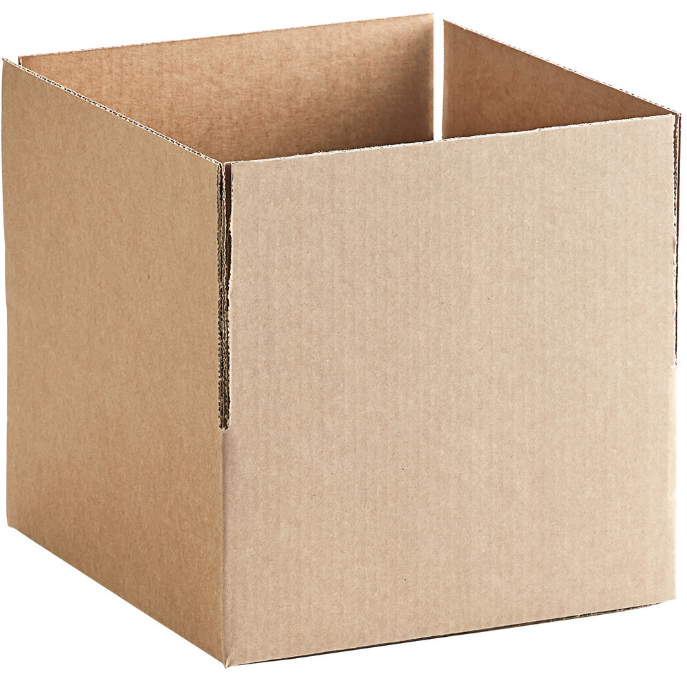 Lavex 15" x 15" x 4" Kraft Corrugated RSC Shipping Box - 25/Case