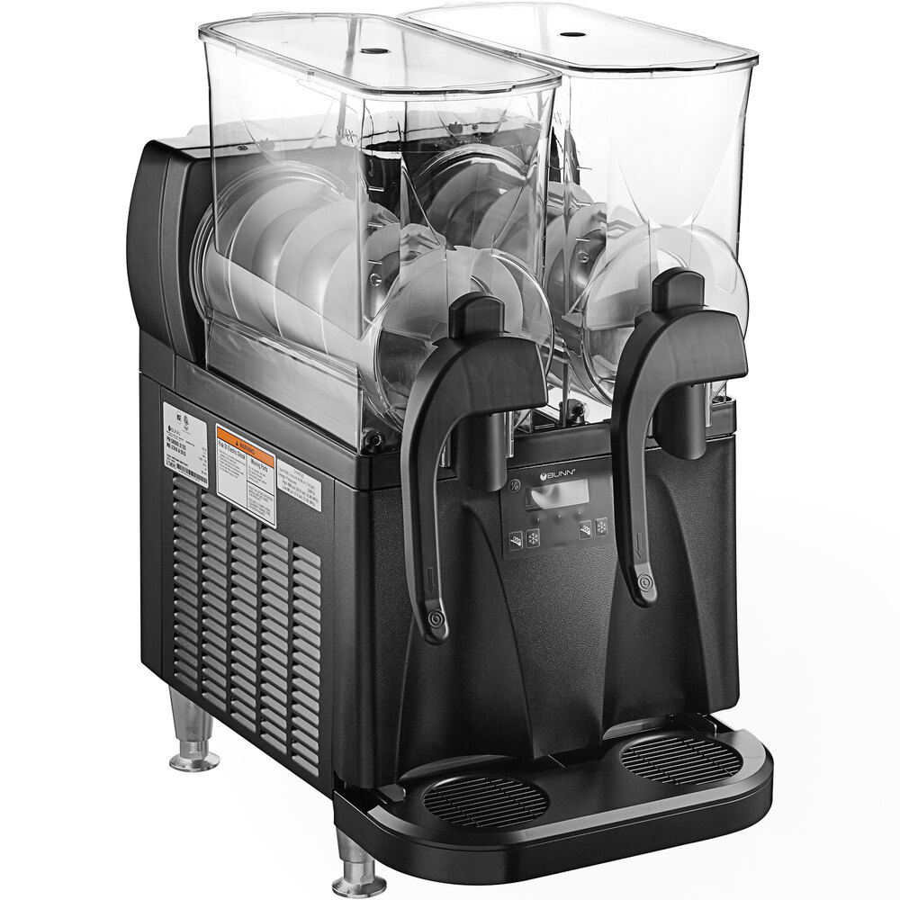 Bunn 58000.0012 Ultra NX Black Double 3 Gallon Slushy Machine with Flat ...