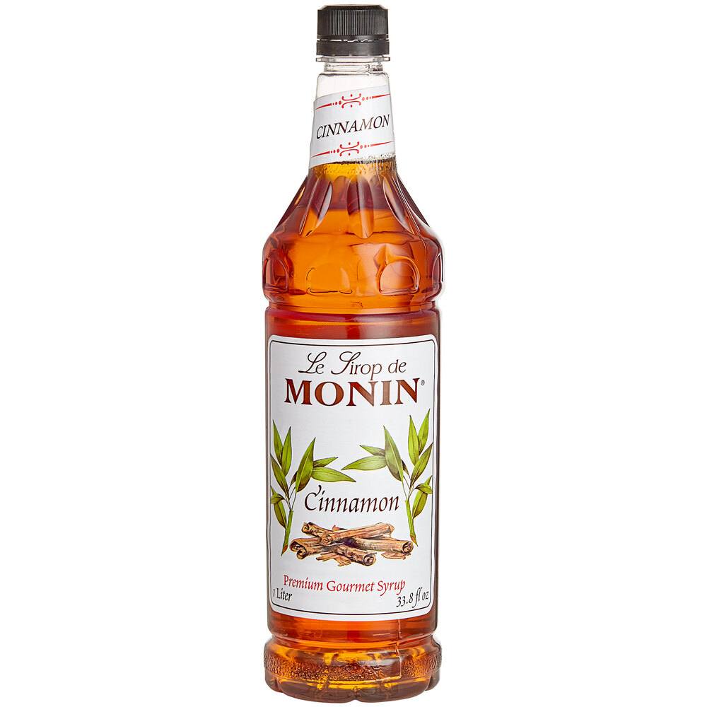 Monin Premium Cinnamon Flavoring Syrup 1 Liter - 4/Case