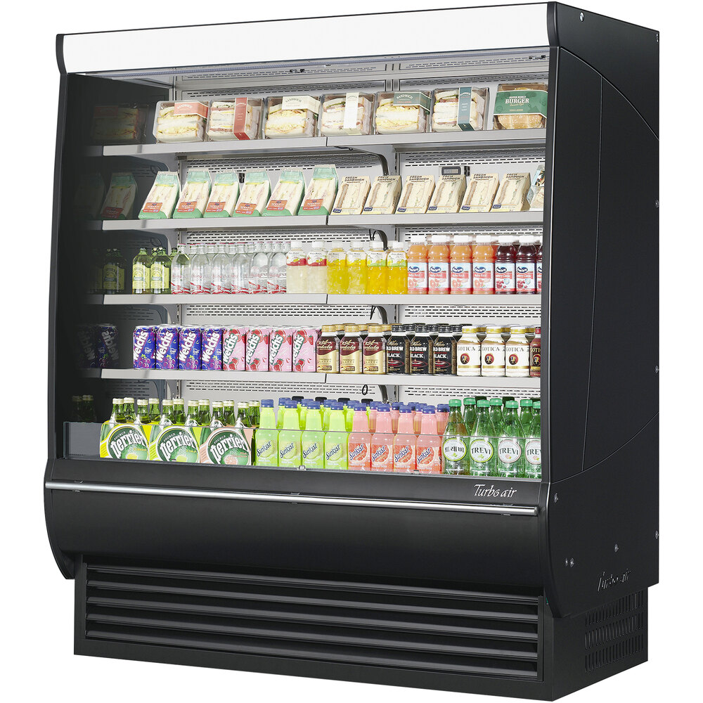 Turbo Air TOM-72DXB-SP-N 69" Black Vertical Refrigerated Open Curtain ...