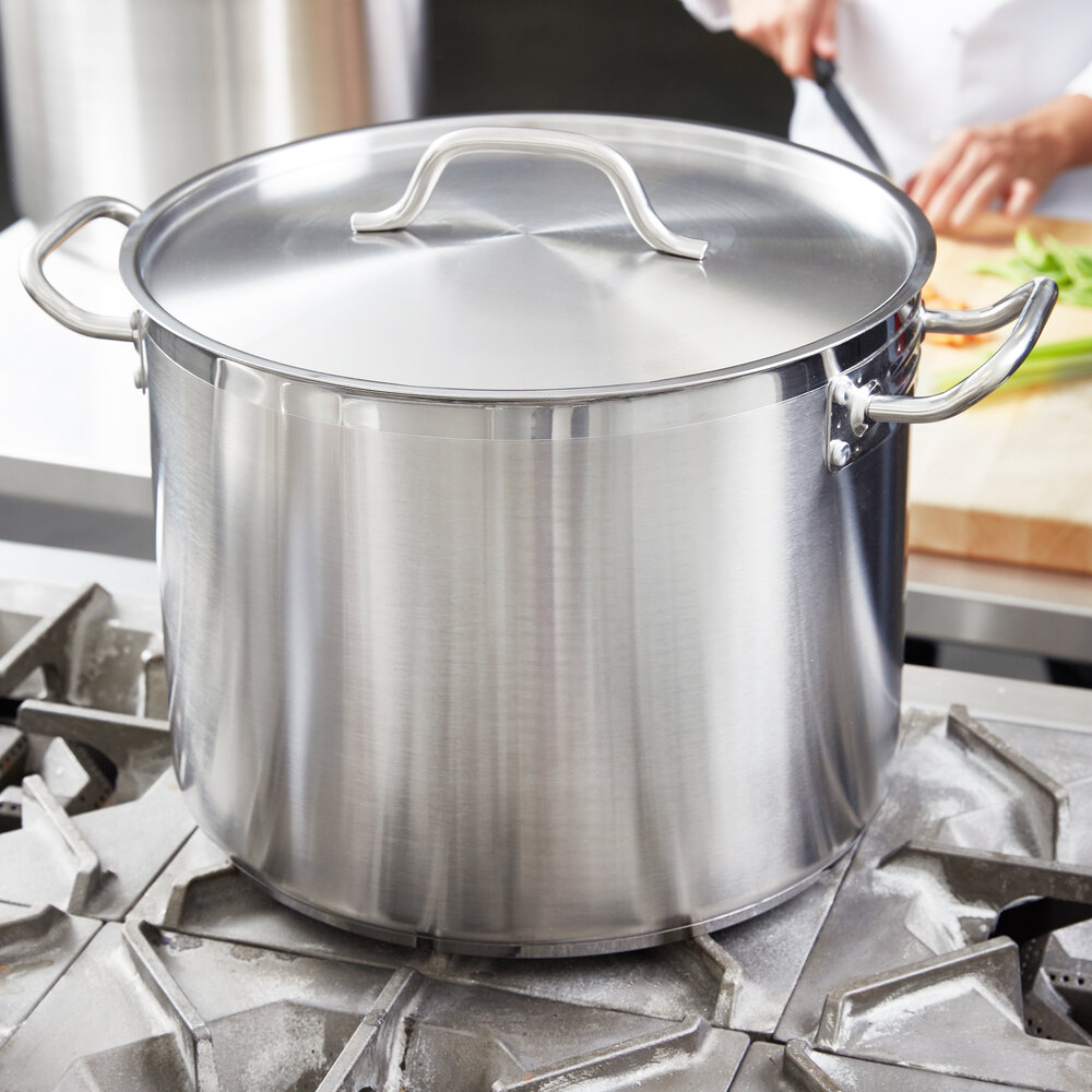 24 Qt Heavy Duty Stainless Steel Stock Pot With Cover 24 Qt Heavy Duty Stainless Steel Stock Pot With Cover
